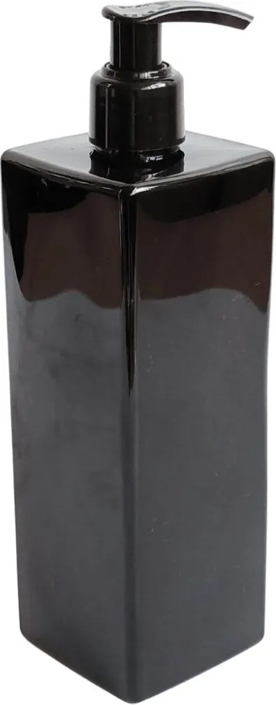 Dávkovač na mýdlo 500 ml černý s černou pumpičkou LUNA