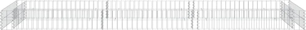 Gabionový vyvýšený záhon pozinkovaná ocel 300 x 100 x 20 cm 151313
