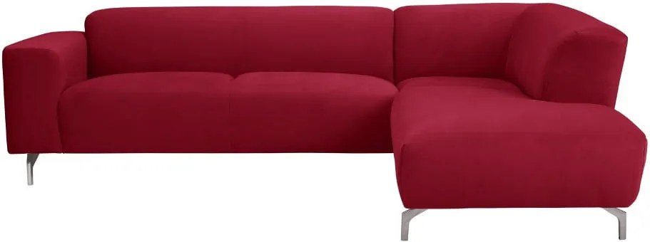 Červená rohová pohovka Windsor & Co Sofas Orion, pravý roh