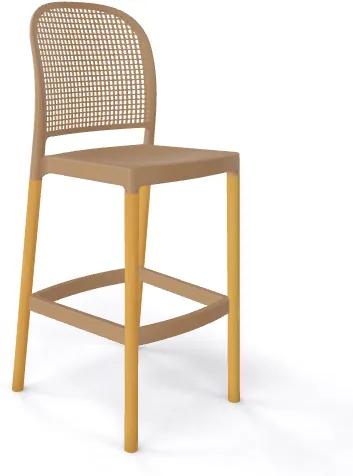 GABER - Barová židle PANAMA BL - vysoká, hnědá/buk