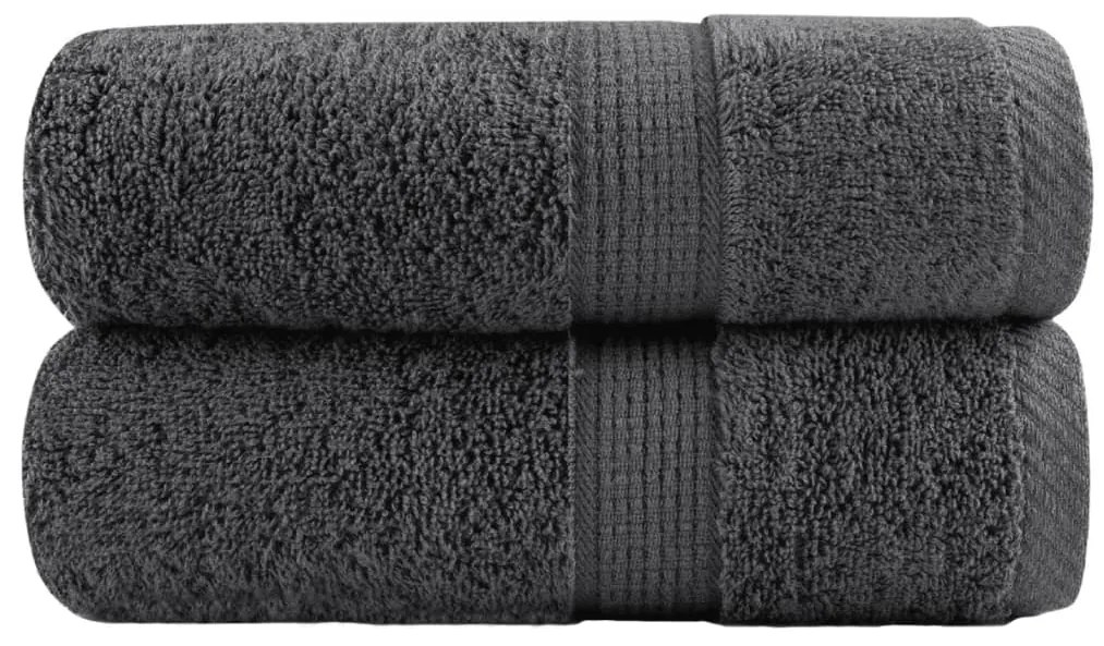 Prémiové ručníky pro hosty SOLUND 2 ks antracitové 30x50 cm 600 g/m² 137152