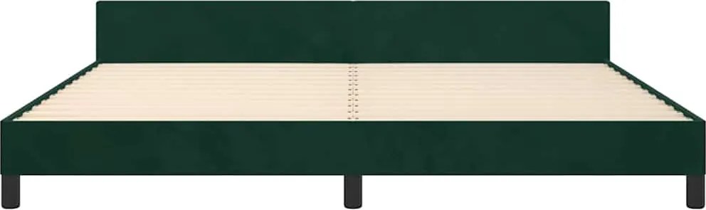 Rám postele bez matrace tmavě zelená 200 x 200 cm samet 3125961