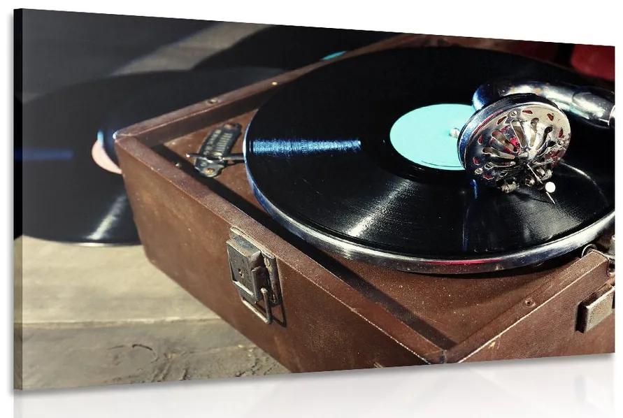 Obraz gramofon s vinylovou deskou