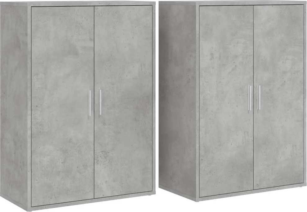 Příborníky 2 ks betonově šedé 60 x 31 x 84 cm kompozitní dřevo 3276570