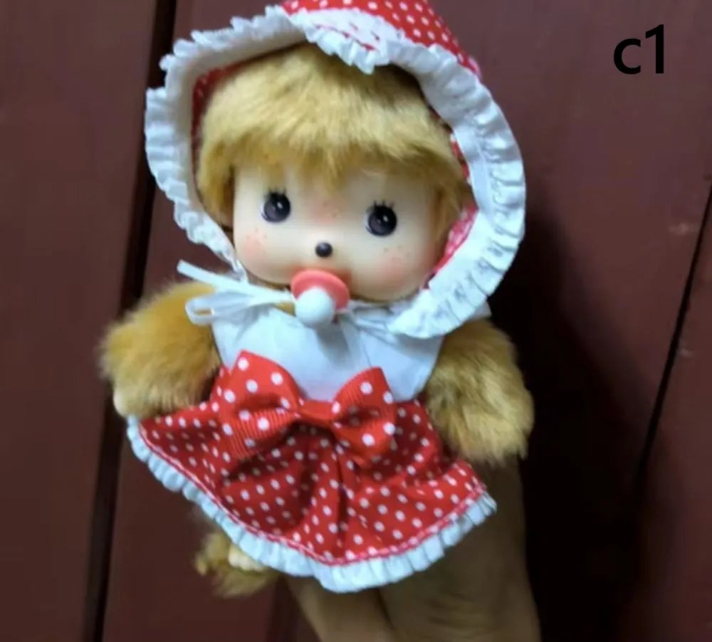 Panenka Monchhichi (mix barev) MONČIČÁK Varianta: c1 červená