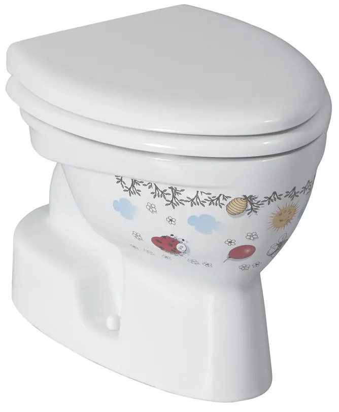 CREAVIT KID WC mísa kombi, spodní odpad, dekor - CK300-11CB00E-FF00