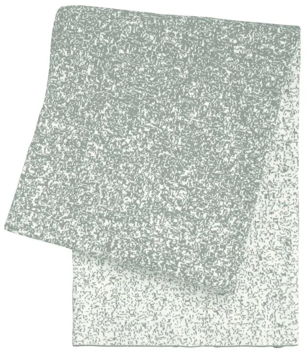 SCANquilt pletený pléd DESIGN ombre smetanovošedá střední 130 x 200 cm