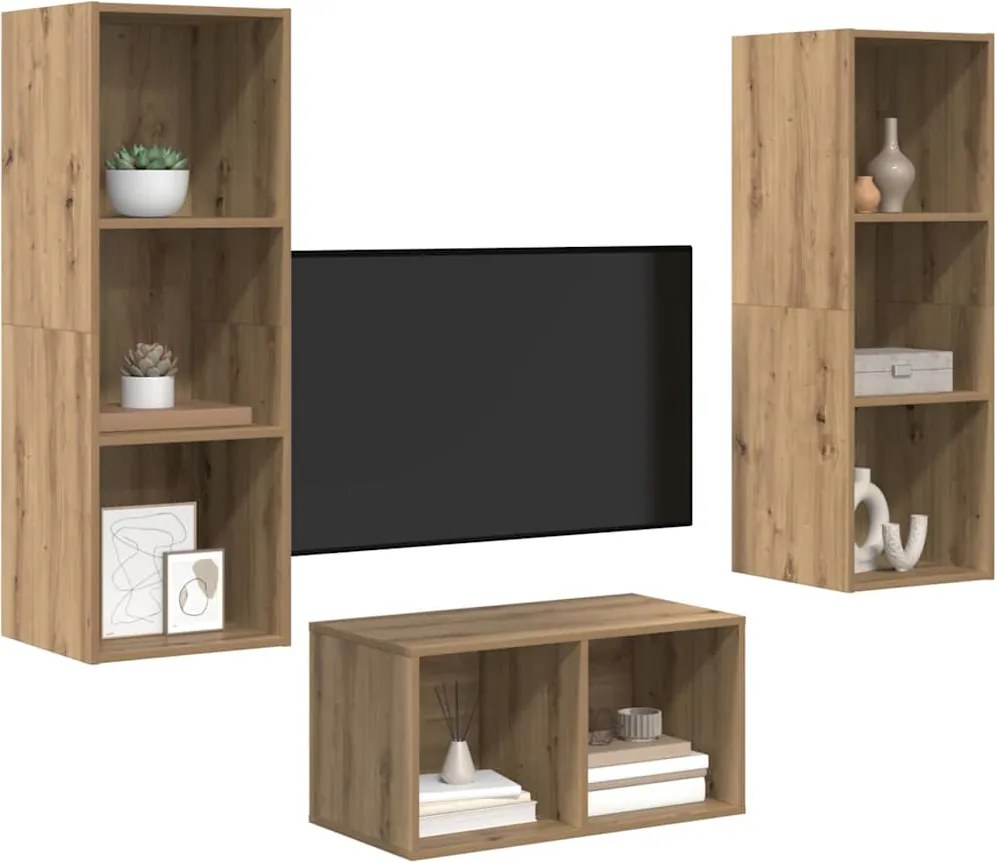 Sestava TV skříněk Artisanový dub Kompozitní dřevo 3393365