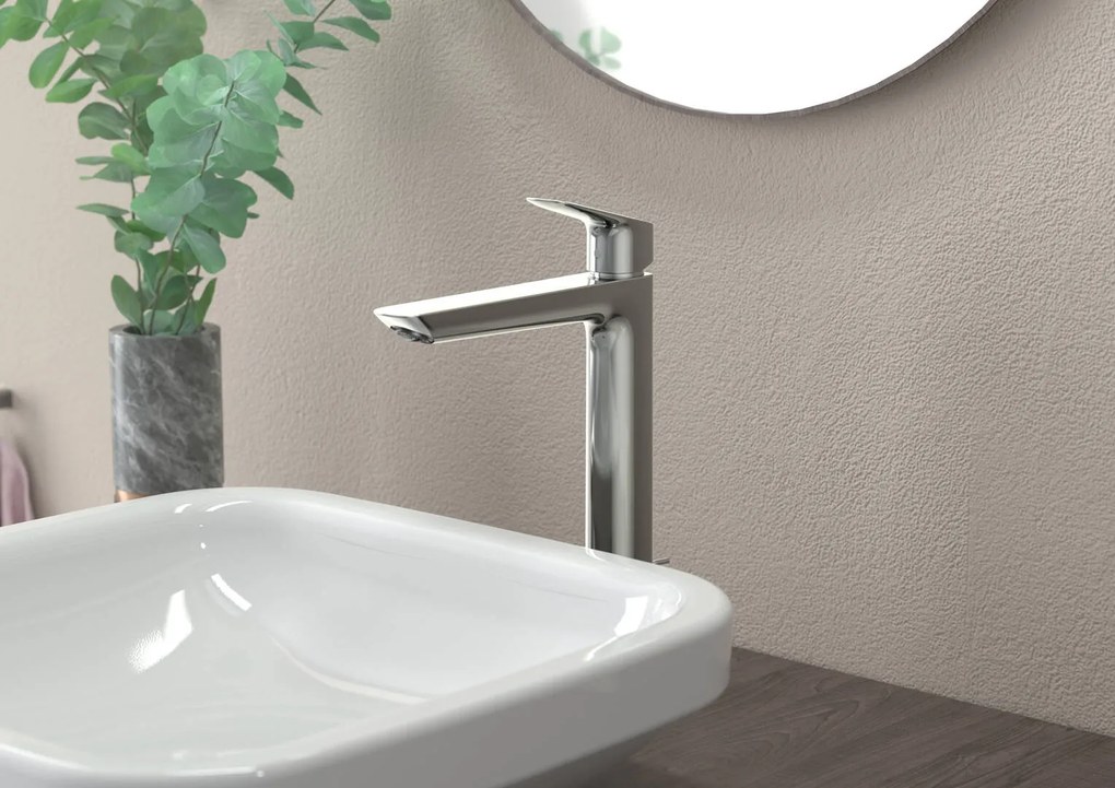 Hansgrohe Logis, umyvadlová baterie Fine 240, s výpustí, EcoSmart, chromová, 71257000