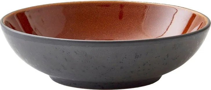 Černá/jantarová servírovací miska z kameniny 1 l Gastro Black/Amber – Bitz