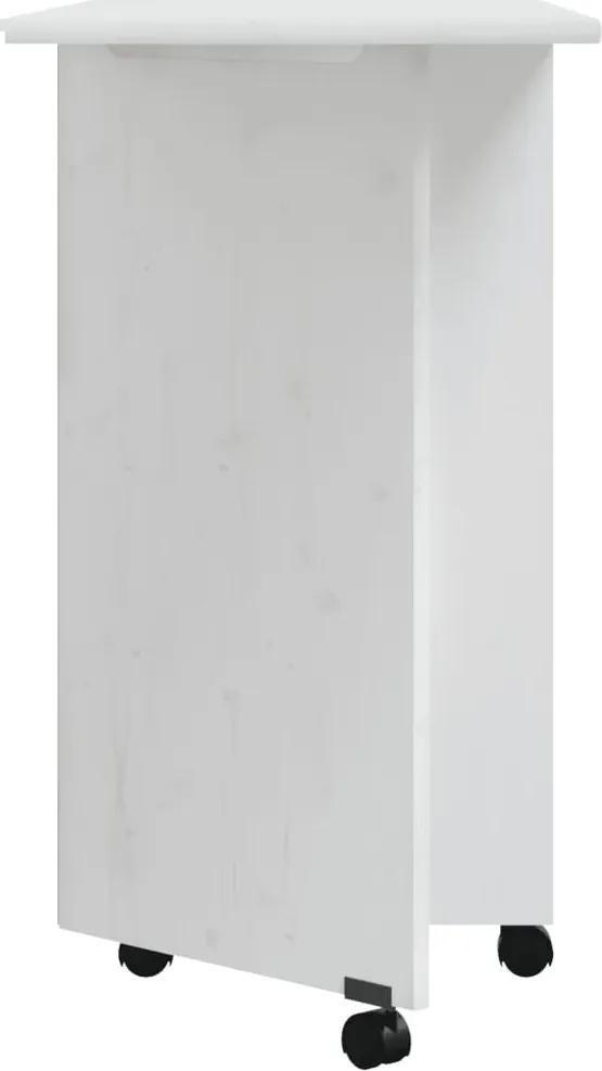 vidaXL Zásuvková skříňka na kolečkách se stolkem MOSS borovice [355901] Barva: Bílá