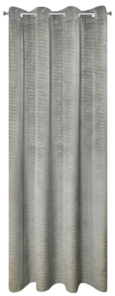 ZATEMŇOVACÍ ZÁVĚS NA KROUŽCÍCH ALUVIA 140X250 CM ŠEDÁ
