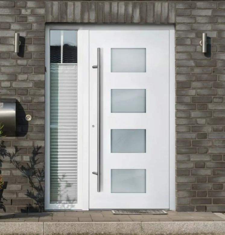Hliníkové vchodové dveře FM Turen Premium P90 M211 antracit/bílá RAL7016/9016 Orientace dveří: Levé, otevírání dovnitř, Standardní rozměr dveří včetně rámu: 100 cm x 200 cm - vnější rozměr rámu