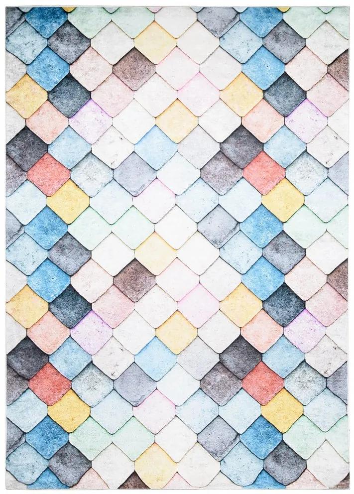 Barevný módní koberec s geometrickým vzorem Šířka: 140 cm | Délka: 200 cm