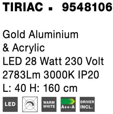 LED stojací lampa Tiriac