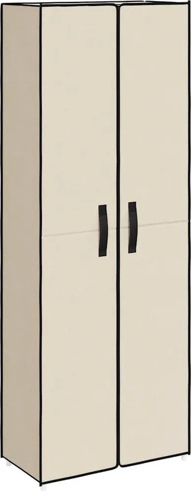 Botník krémový 60 x 30 x 166 cm textil 337260