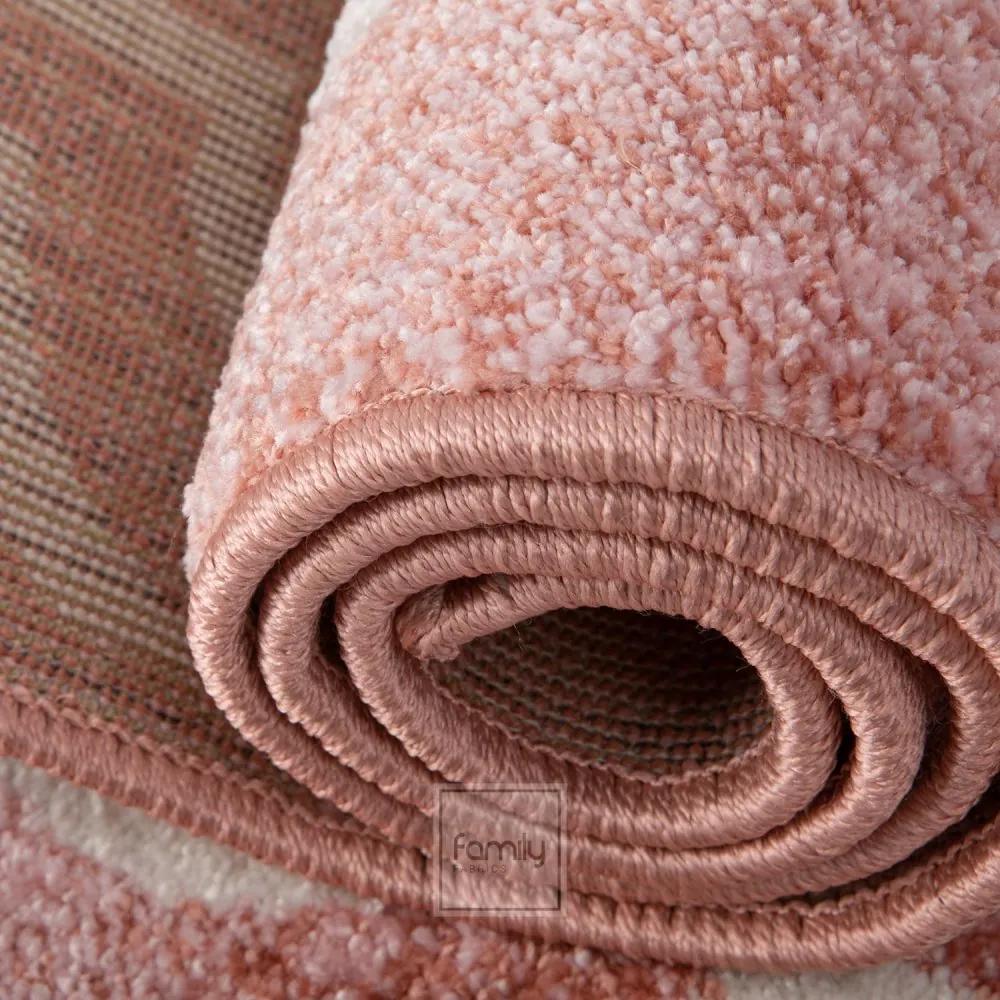 Originální starorůžový koberec ve skandinávském stylu Šířka: 160 cm | Délka: 220 cm