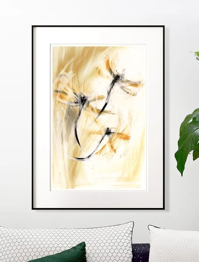 Exkluzivní obraz do interiéru ve stylu japandi Vážky, Prchavá Série | Anna Borkowska