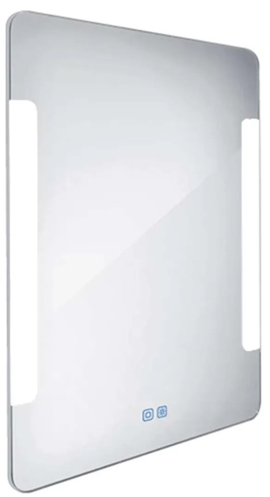 Nimco - Zrcadlo s LED osvětlením, 60x80 cm, dotykový senzor, hliník ZP 18002VX