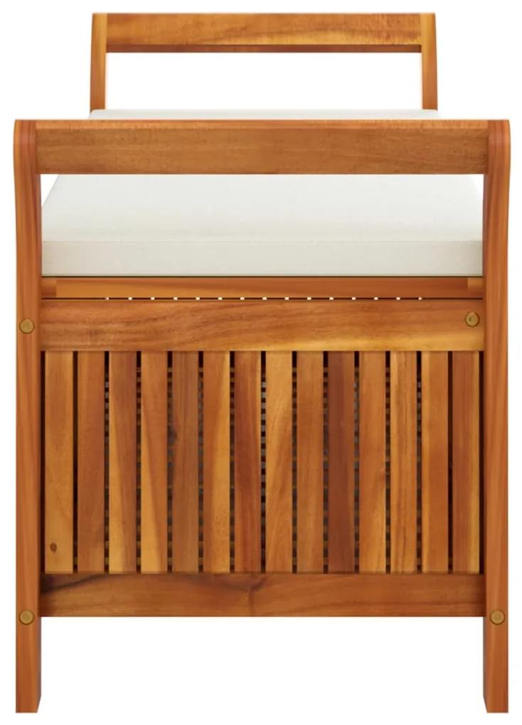 Zahradní úložná lavice s poduškou 126 cm masivní akáciové dřevo,  319715