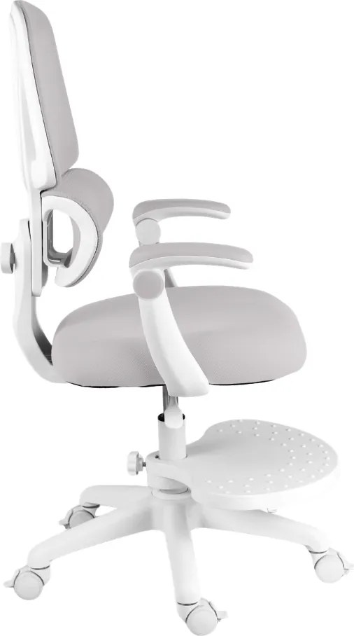 Dětská otočná židle Neoseat JUNI 023 — látka, pratelný potah, šedá