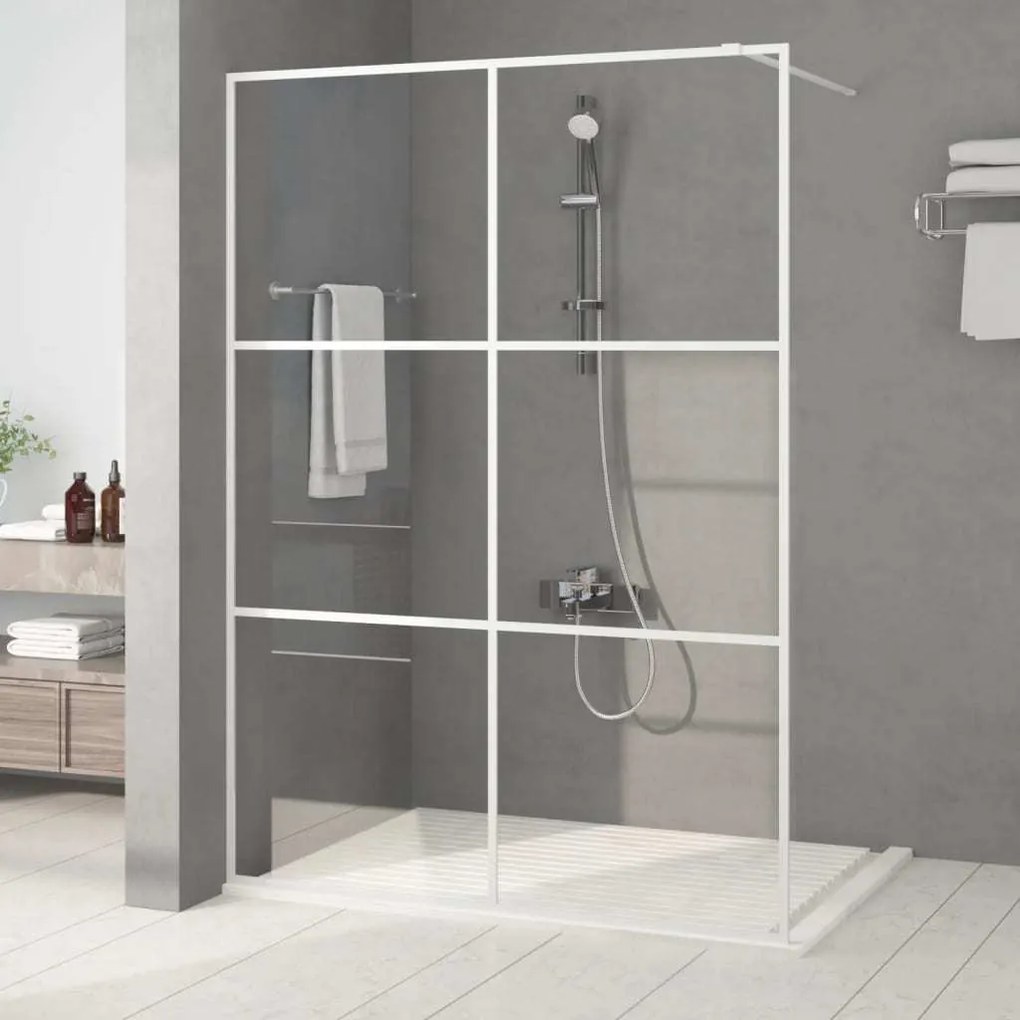 vidaXL Sprchová zástěna walk-in 140 x 195 cm čiré ESG sklo [151027] Barva: Bílá