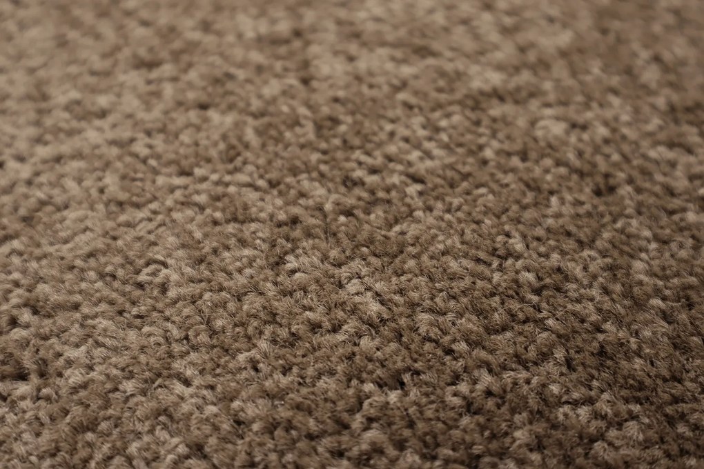 Vopi koberce Kusový koberec Eton hnědý 97 kruh - 300x300 (průměr) kruh cm