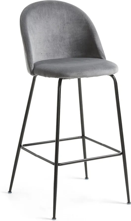 Šedá barová židle La Forma Mystere, výška 108 cm