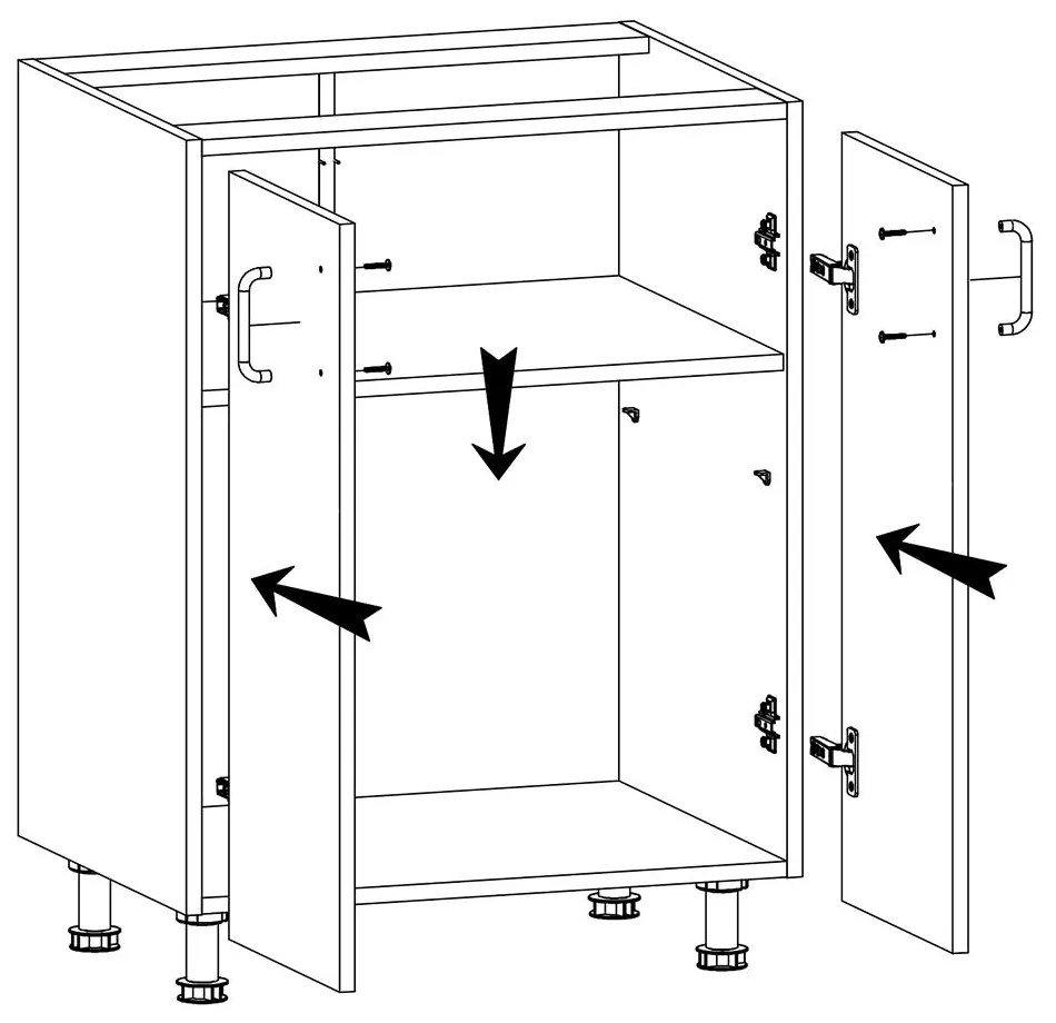 Kuchyňská linka LINEA | 200 cm | šedá