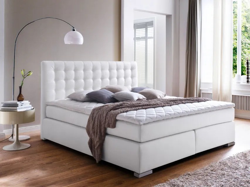 Postel boxspring bílá Izabella NORMAL 140x200