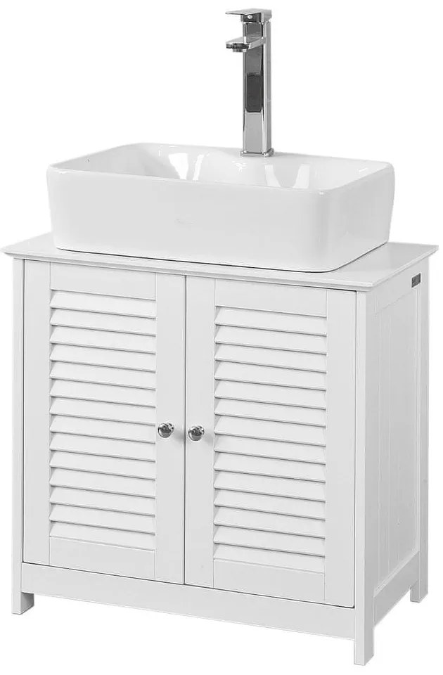 Sobuy FRG237-W Skříňka pod umyvadlo Koupelnová skříňka Bílá 60x58x34cm