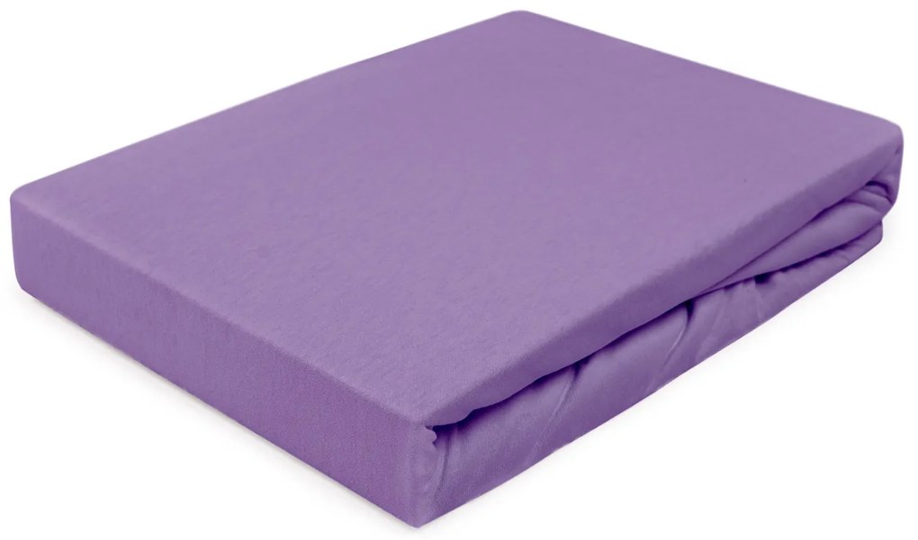 DĚTSKÉ JERSEY PROSTĚRADLO 040 80X160 CM FIALOVÉ