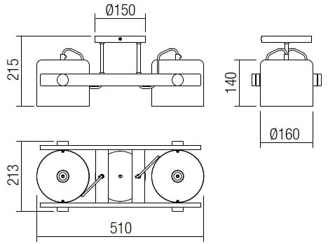 Redo 01-2400 - Stropní svítidlo POOH 2xE27/42W/230V buk