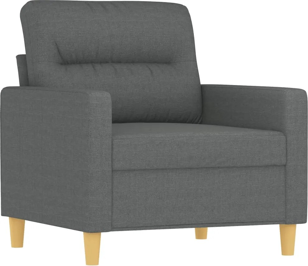 3dílná sedací souprava s polštáři tmavě šedá textil 3201553