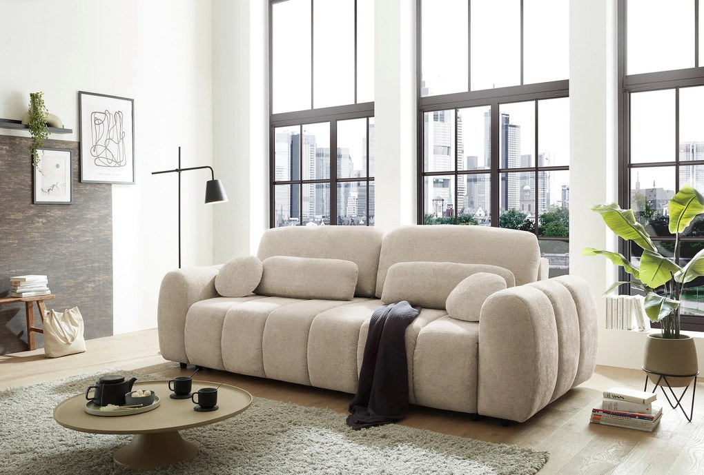 XXXLutz ROZKLÁDACÍ POHOVKA, textil, béžová MID.YOU - Rozkládací pohovky - 002220054302