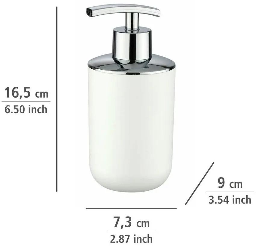 Dávkovač mýdla Brasil, bílá/s chromovými prvky, 320 ml