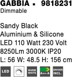 Závěsné LED svítidlo NOVA LUCE GABBIA 72W 3000K 9818231 stmívatelné Triac