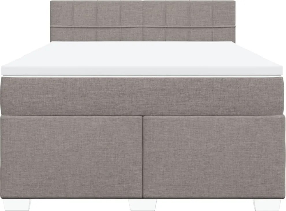 Box spring postel s matrací taupe 140x190 cm textil 3285887