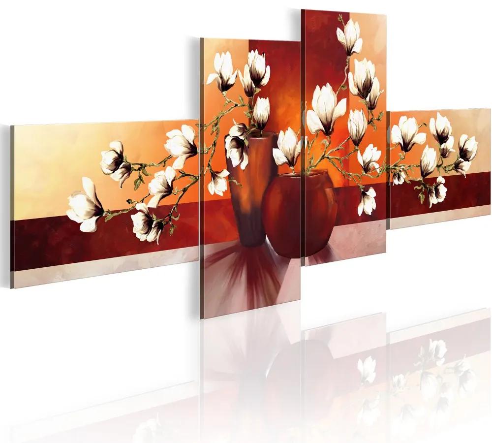 Obraz na plátně Bimago - Magnolia - impression 100x45 cm