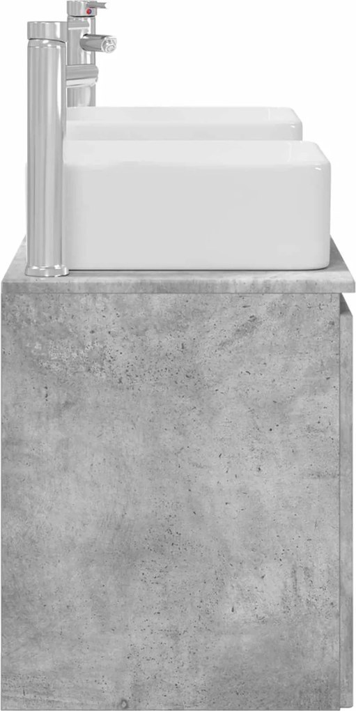 Sada koupelnových skříněk 3 ks Betonově šedá 49,5 x 41 x 63 cm 3405640