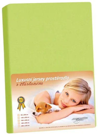 Bellatex prostěradlo jersey LUX  Zelená rozměr 160x200 cm