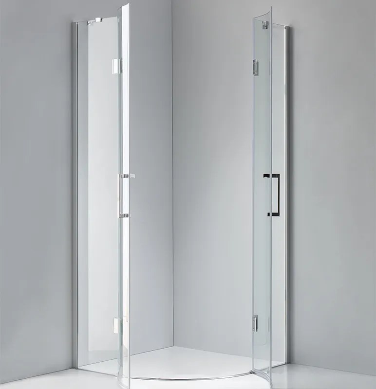 BPS-koupelny Čtvrtkruhový sprchový kout KZ92 90x90 chrom/transparent - bez vaničky