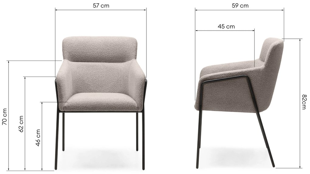 Béžové designové jídelní křeslo HELSINKI