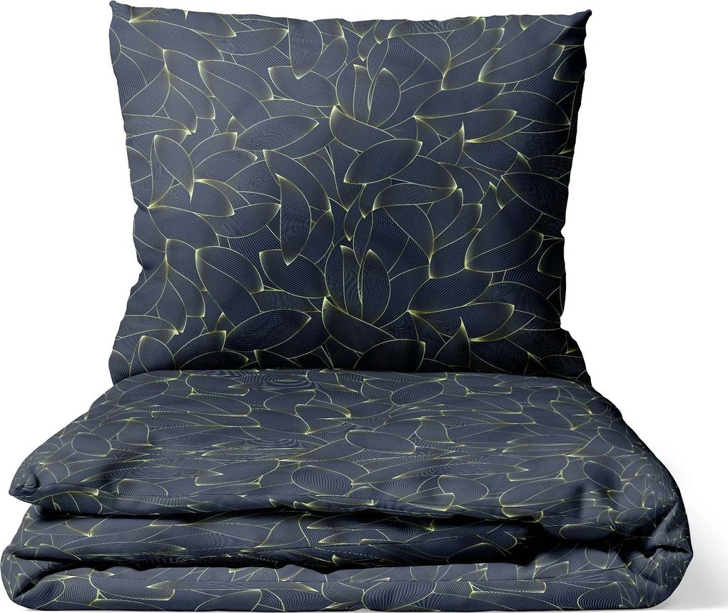 Bavlněné prodloužené povlečení Tajemné lístky Velikost: 140 x 220 + 70 x 90