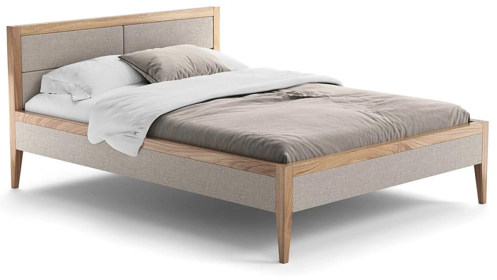 Čalouněná dubová postel 140x200cm Belagio Béžový