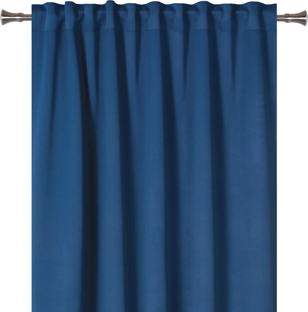 Dekorační jednobarevný závěs s tunýlkem s poutky ECLITT modrá 140x260 cm (cena za 1 kus) MyBestHome