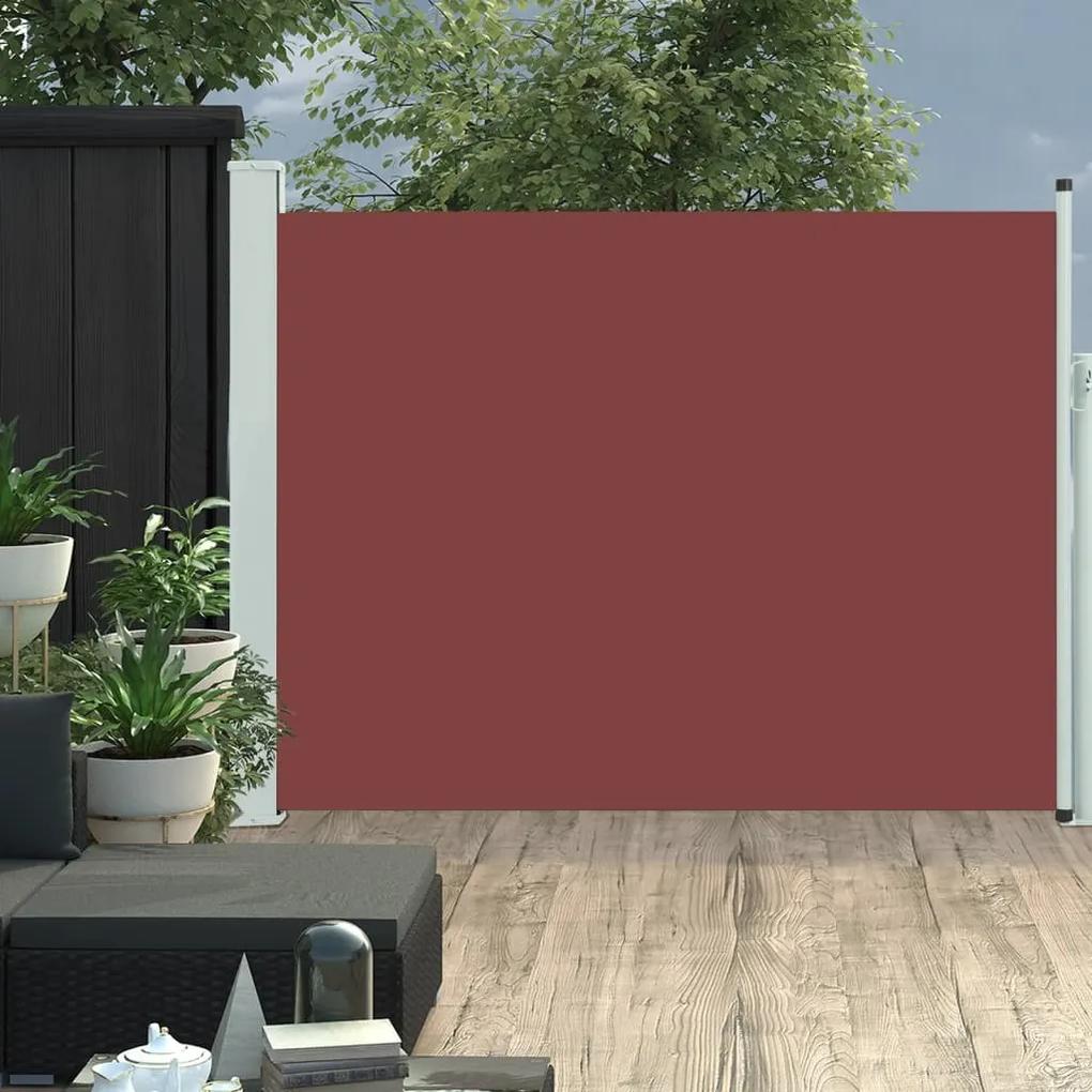 vidaXL Zatahovací boční markýza/zástěna na terasu 140 x 500 cm [48396] Barva: Červená