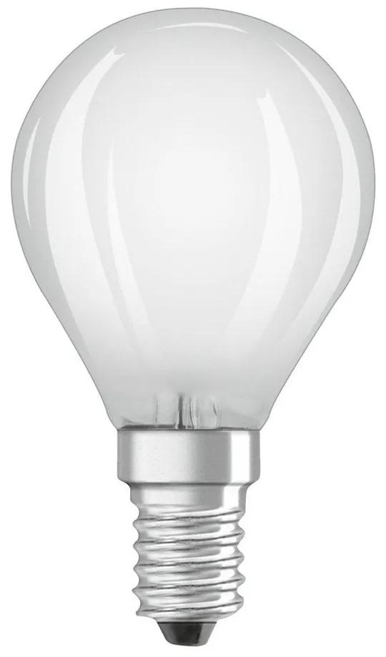 Matná LED mini žárovka E14 4 W CLASSIC P, teplá bílá