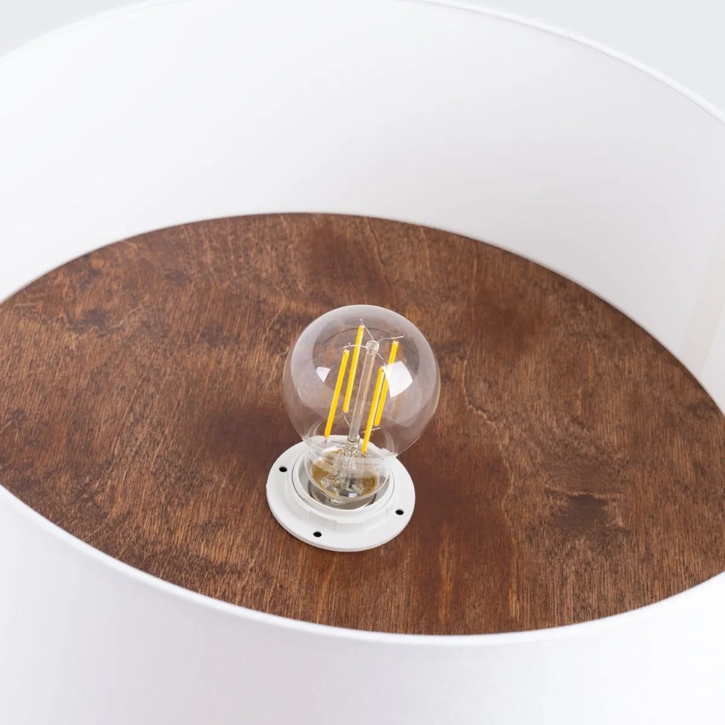 Sollux Lighting Stropní svítidlo TELESTO bílé/tmavě hnědé