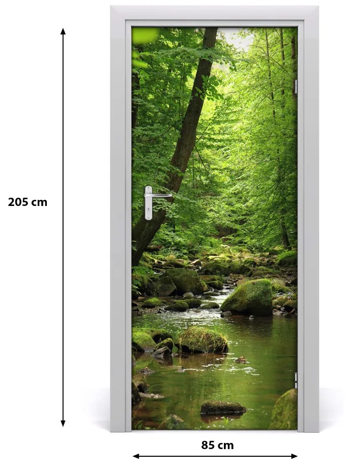 Fototapeta na dveře řeka v lese 85x205 cm